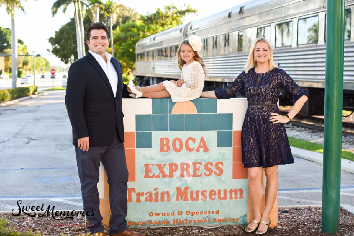 Boca Raton Train Museum Photoshoot for the Holidays