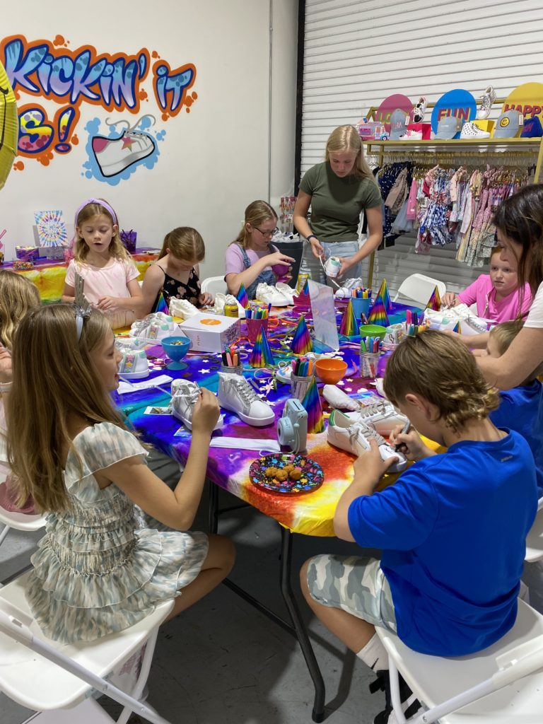 Sneaker Themed Party for Kids at StyleChild in Boca Raton